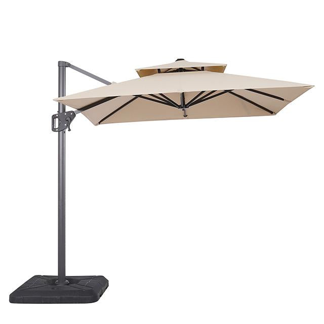 Fida 8 Ft Square Umbrella w/ Double Top + 37" Large Base | U&U Home ...